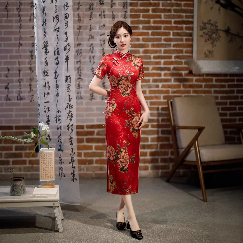 Ready Stock Ladies Improved Cheongsam Traditional Dress Old Shanghai ...