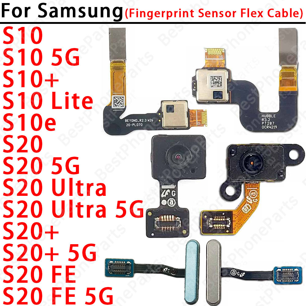 Original Power Button Fingerprint Sensor Flex Cable For Samsung S10 ...