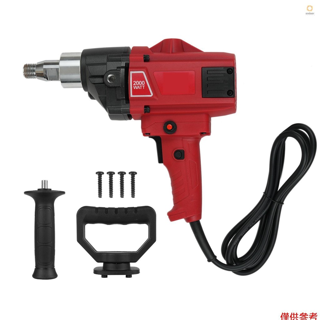 2000W Drill Mixer Set with Spade Handle Electric Augers Post Hole ...