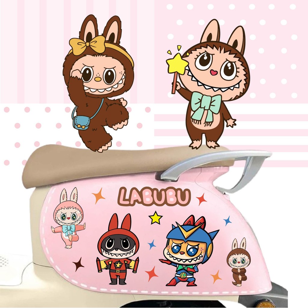 LABUBU cartoon stickers, car and motorcycle stickers, modified ...