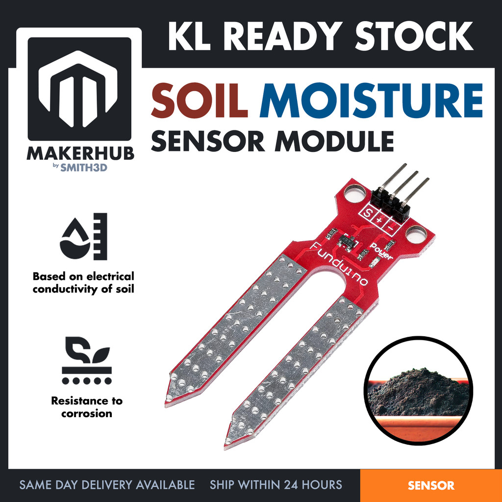 Soil Moisture Sensor Module Detection Water Level Capacitive Corrosion Resistant for Arduino DIY ...