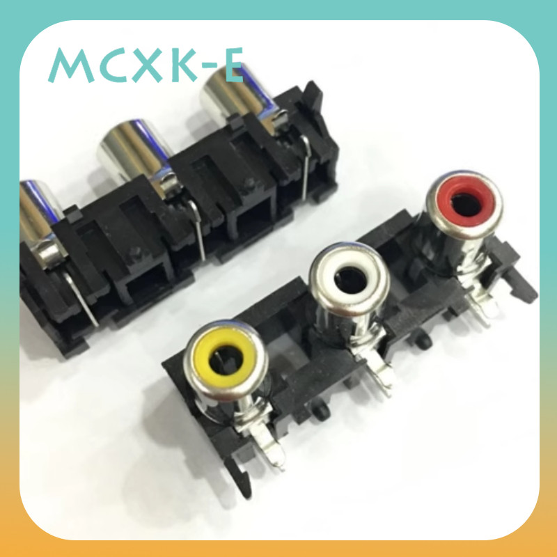 5pcs RCA-305 3-Bit Lotus Socket AV3-8.4-5 Speaker Socket Audio Socket 3 ...