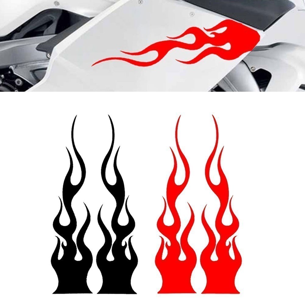 [BSL] DIY Flame Vinyl Decal Sticker Waterproof For Car Motorcycle Gas ...