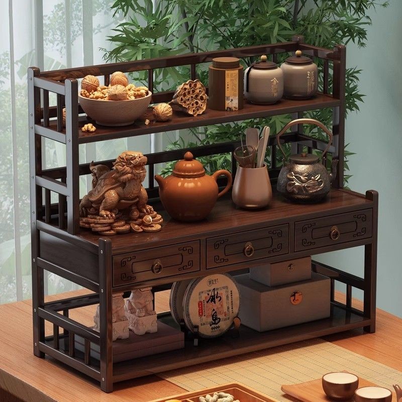 Tea Cabinet Bogu Rack New Chinese Style Tea Rack Tea Set Rack Desktop ...