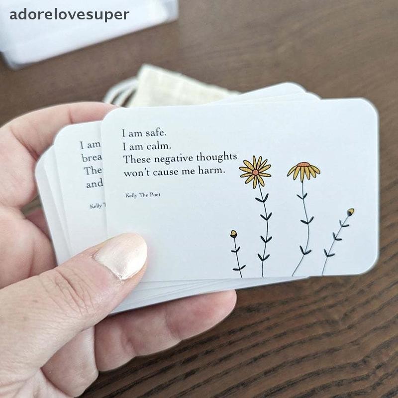 AD1MY Anxiety Relief Pocket Card Anxiety Affirmations Card Pack Mental ...