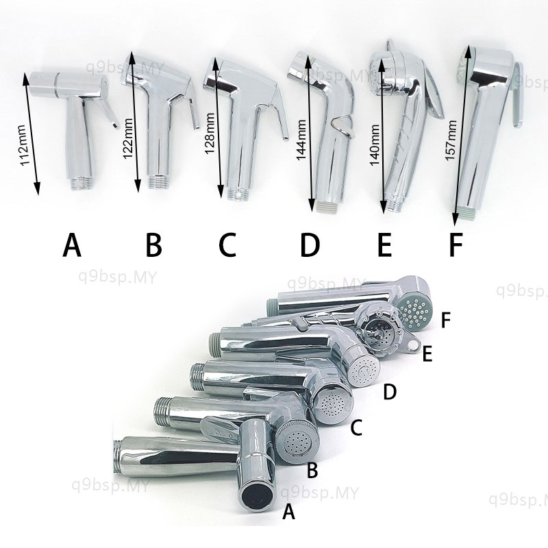 ABS silver Toilet Bidet shower head Faucet Sprayer Handheld Spray WC ...