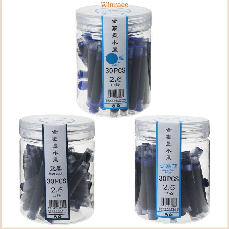 WRC 30pcs Jinhao Universal Black Blue Fountain Pen Ink Sac Cartridges 2 ...
