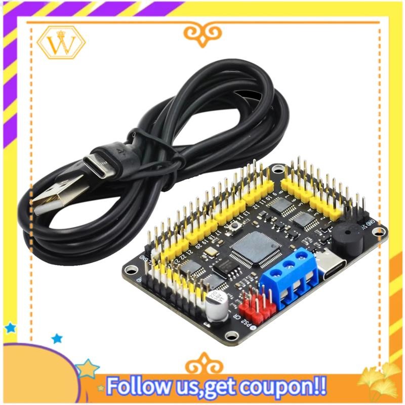 【W】Version 32 Channel Robot Servo Control Board Servo Motor Controller PS-2 Wireless Control USB ...