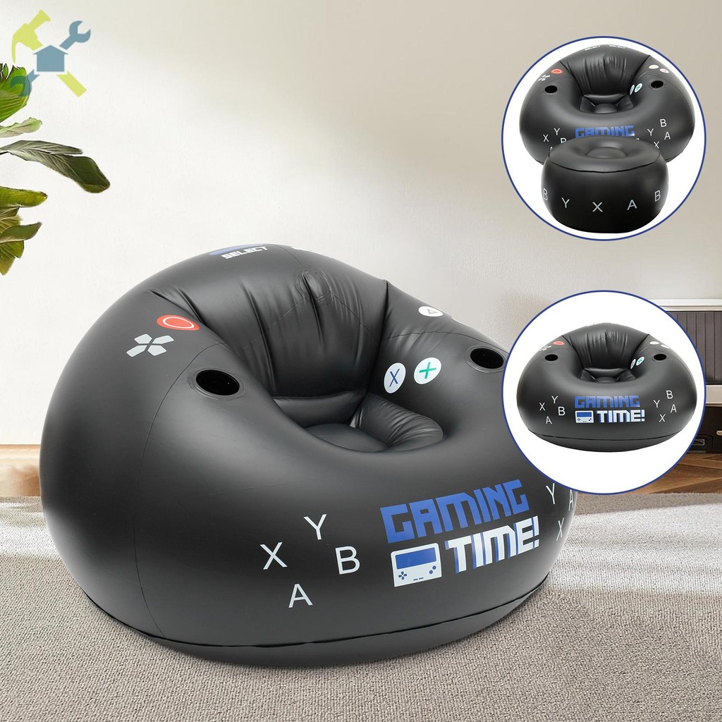 Inflatable Gaming Chair Comfortable Inflatable Gamer Chair with Cup ...
