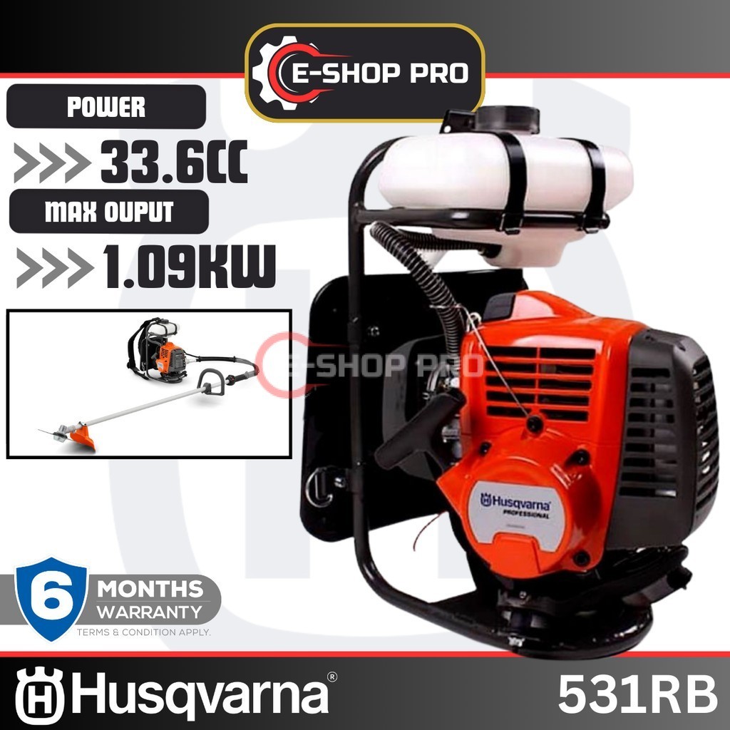 HUSQVARNA 531RB MESIN RUMPUT GALAS KNAPSACK BRUSH CUTTER (2 LEJANG / 2 ...