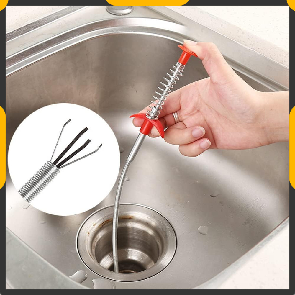 Drain Cleaner Spring Gripper Clog Remover Pipe Pembersih Sinki ...