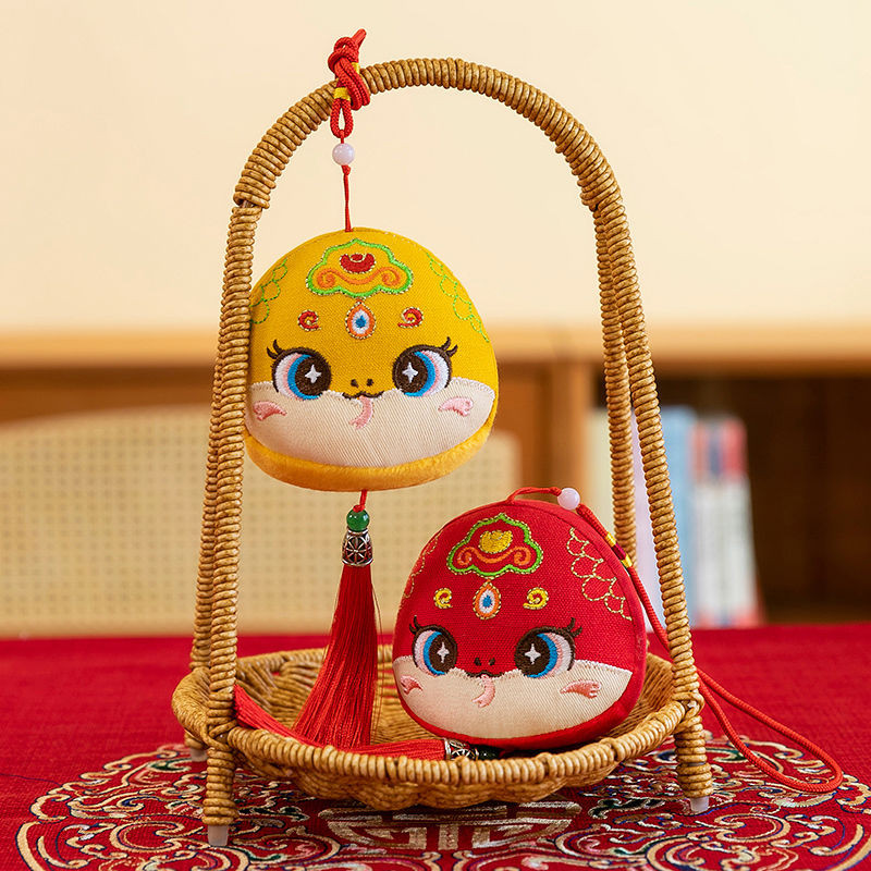 Folk Style Zodiac Flower Cloth Snake Pendant Ragdoll Plush Toy 2025 ...