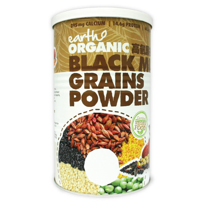 EARTH LIVING Organic Black Multi Grains Powder 500g 有机高氧黑谷粉 Vegan 素食 ...