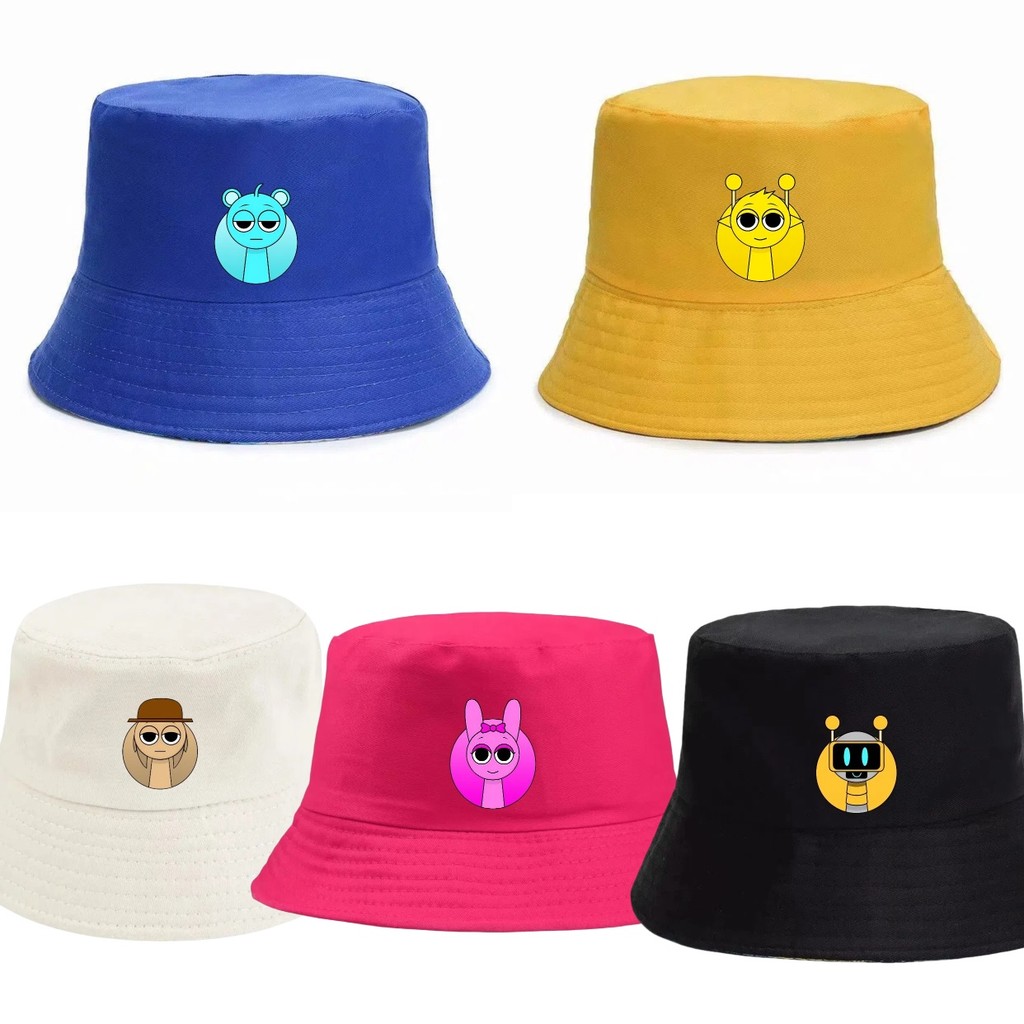 Sprunki cartoon fisherman hat, adult and child daily travel sunscreen ...