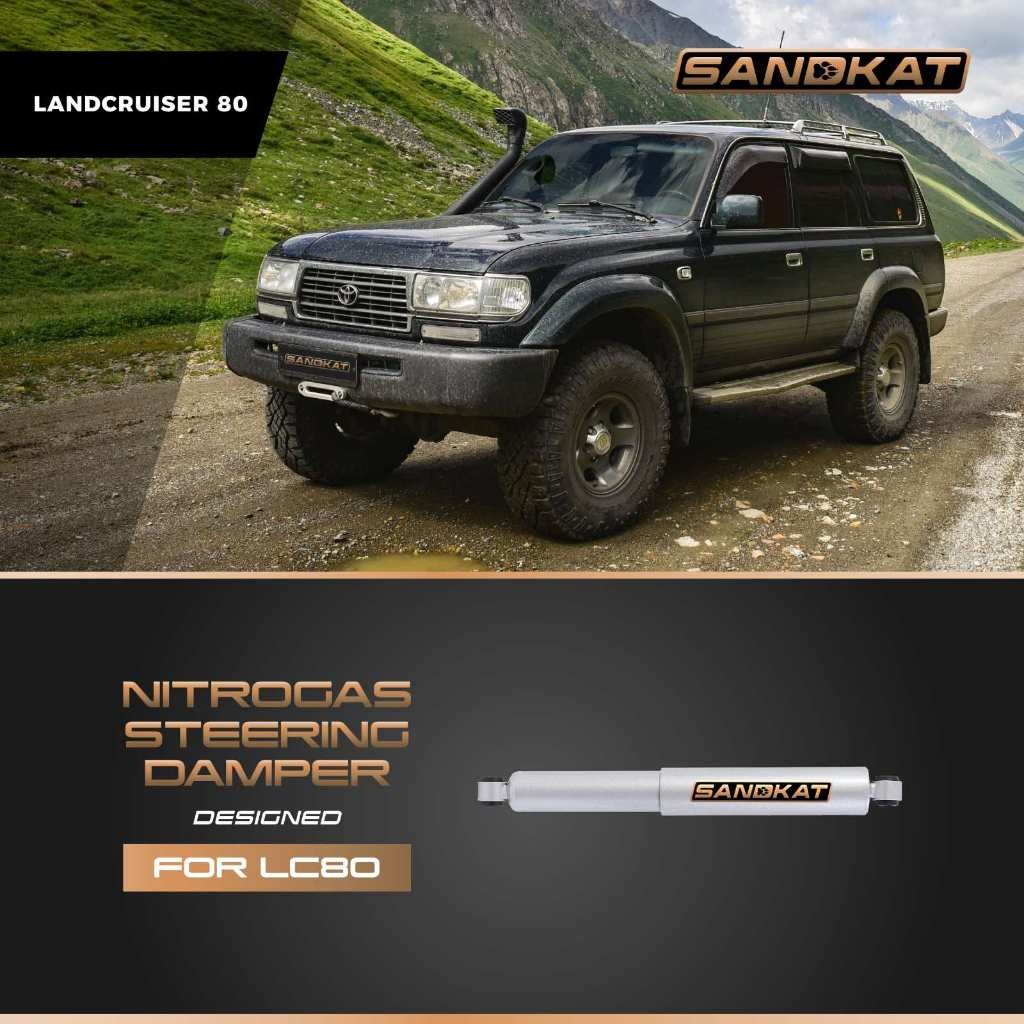 SANDKAT STEERING DAMPER FOR Toyota Land Cruiser 70 LC78 LC80 LC105 (1PC ...