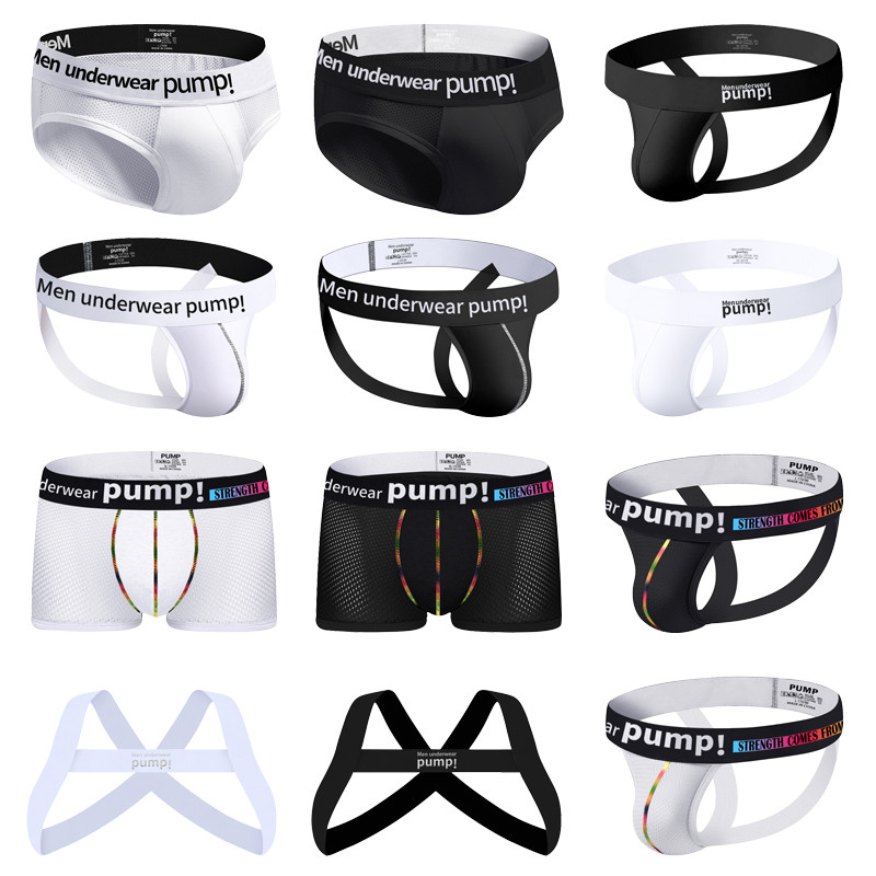 CMENIN PUMP Black Men's Underwear Men Briefs Man Low Waist Mens Thongs ...
