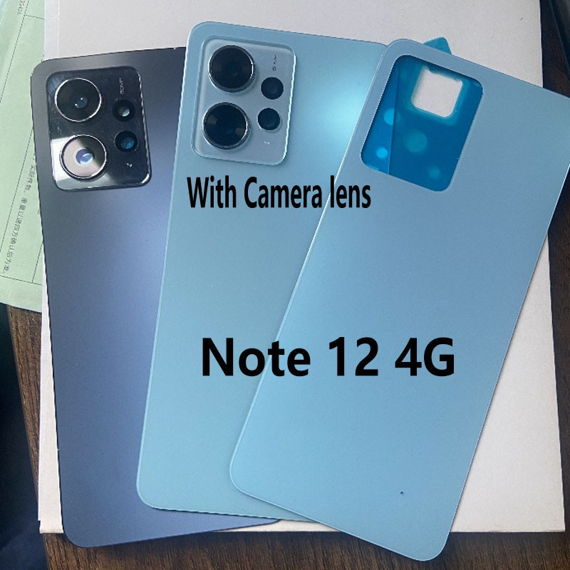For Xiaomi Redmi Note 12 4G Back Housing Battery Cover Rear Case With ...