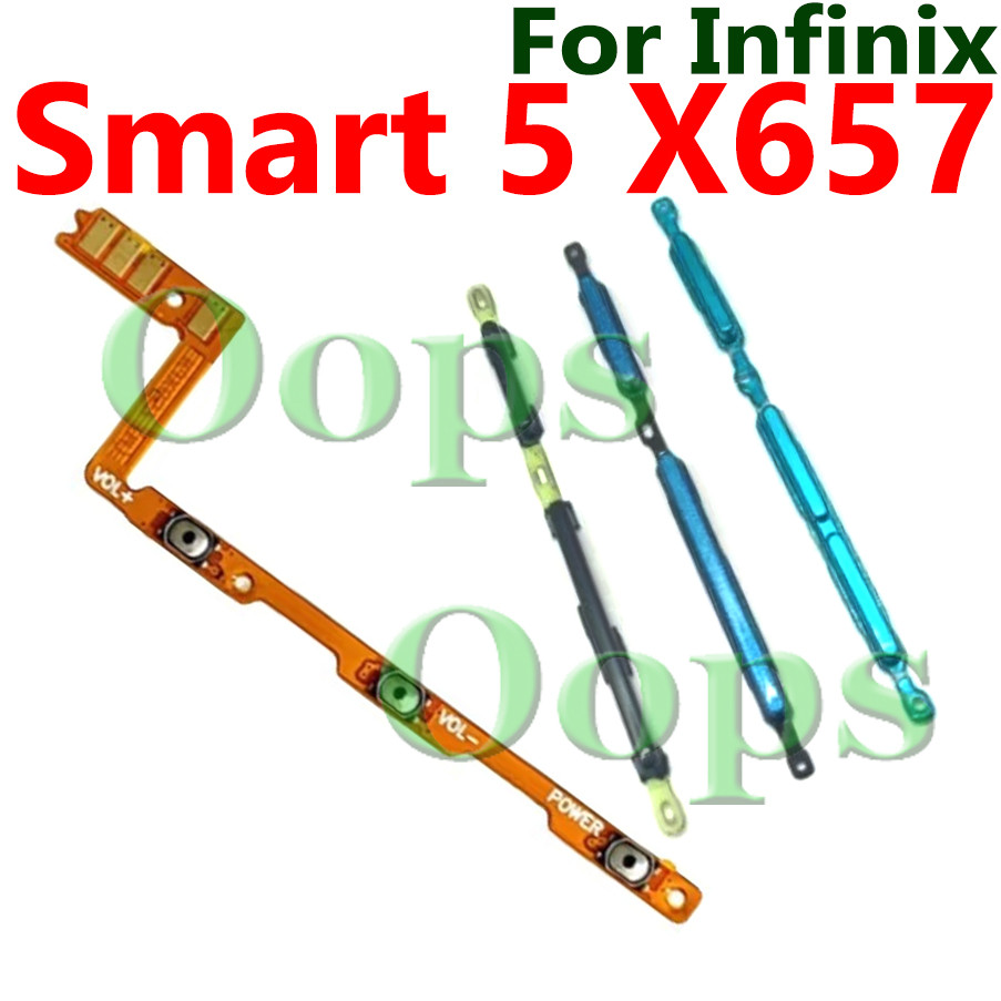 For Infinix Smart 5 Power On Off Flex Volume Key Up Down Out Button X657 / X657B Ribbon Flex ...