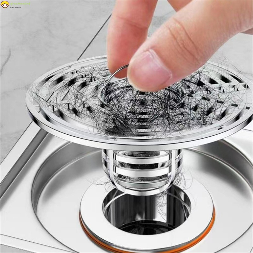 Anti-backflow Floor Drain Plug Bathtub Shower Drain Cover Hair Stopper ...
