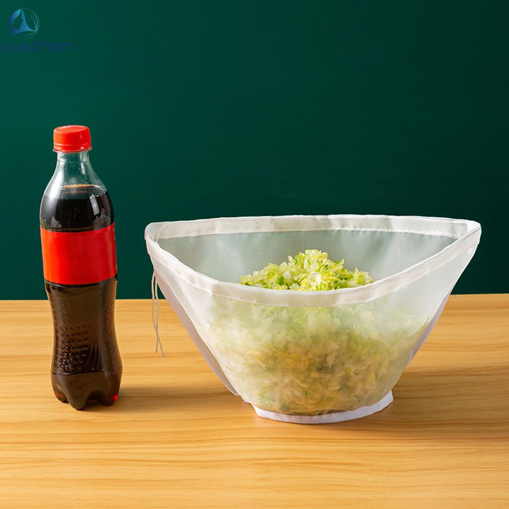 Bowl Shaped Nylon Nut Milk Bag Reusable Cheese Cloth Bag for Tea Juice ...