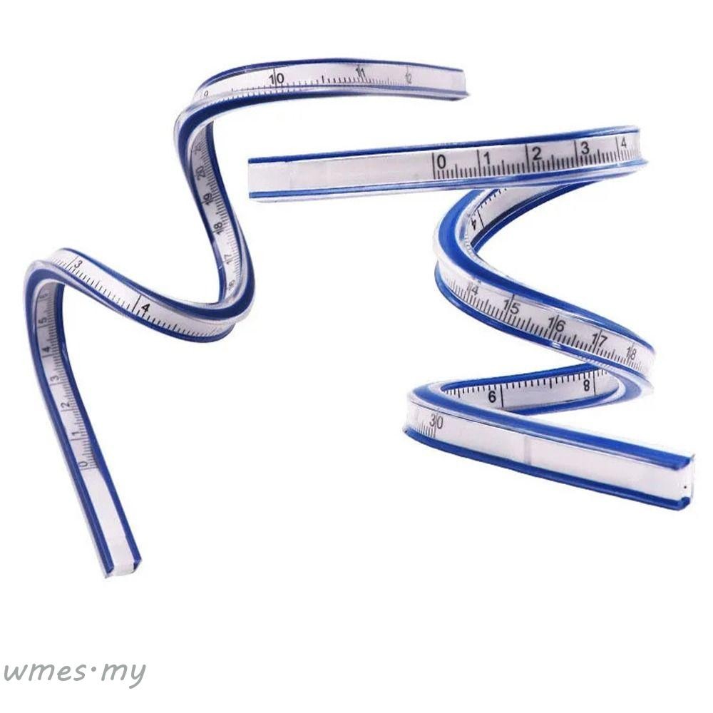 WMES1 Snake Shaped Ruler, Plastic Flexible Curve Ruler, Sewing ...