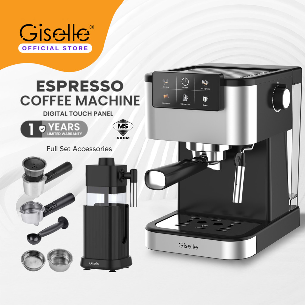 Giselle 51mm LED 20Bar Digital Professional Espresso Coffee Maker with ...