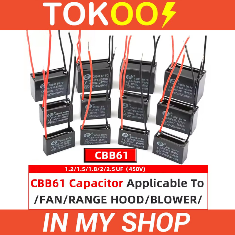 CBB61 Capacitor 450vac Fan Starting Capacitor 1UF/1.2UF/1.5UF/1.8UF/2UF/2.5UF | Shopee Malaysia