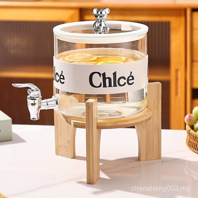 High-Value Light Luxury 2.6L Glass Transparent Beer Barrel Beverage ...