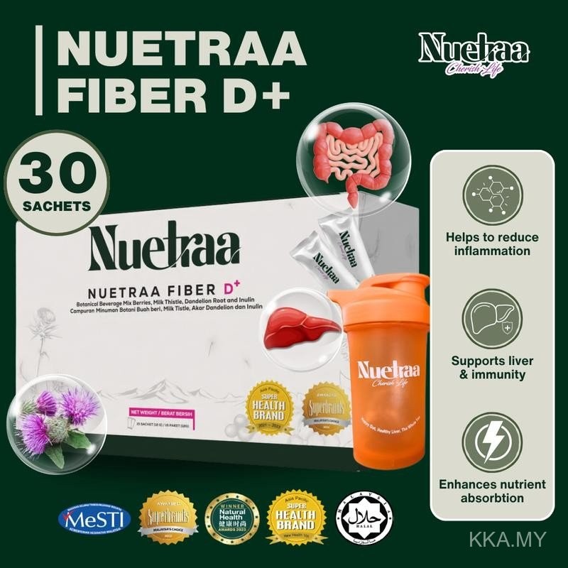 [Pakej Satu Bulan] Nuetraa Fiber D+ Minuman Prebiotik Supplement dengan ...