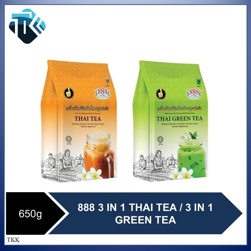 650G 888 3 IN 1 THAI TEA / 888 THAI GREEN TEA (new packaging) | Shopee ...