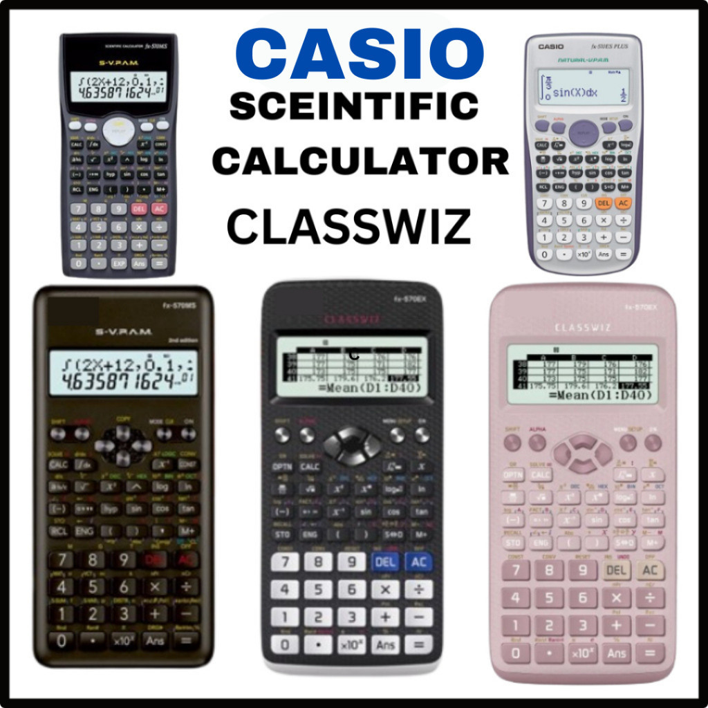 Casio Scientific FX-570MS/ FX-570EX (Black/Pink/Blue)/ Casio FX-991ES ...