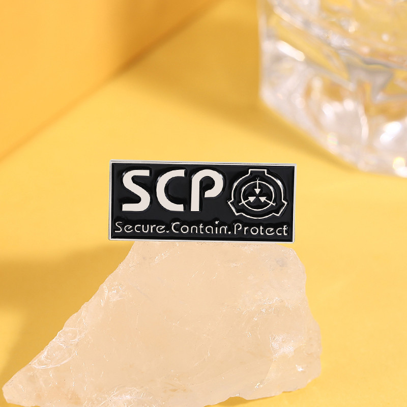 Scp Logo Brooch Pins Containment Procedures Foundation Brooch Fictional Secret Organization ...