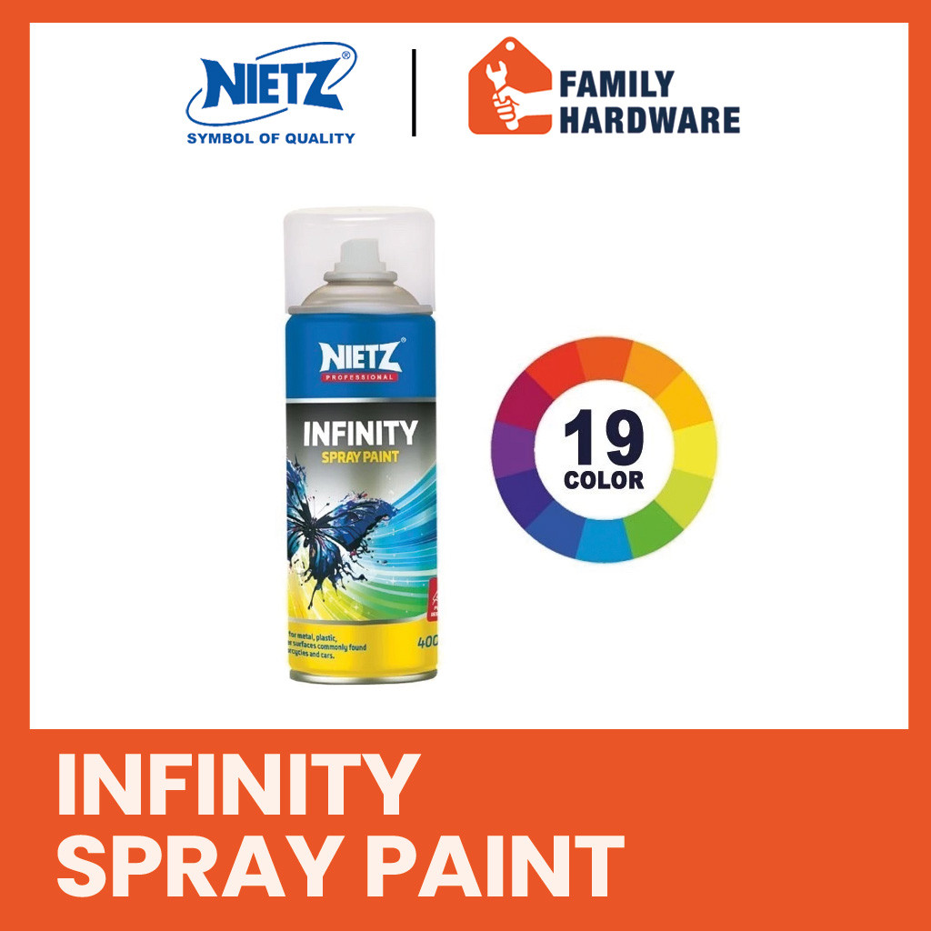 NIETZ 400ML Infinity Spray Paint Colour Warna Spray Cat Tin Motor Spray ...