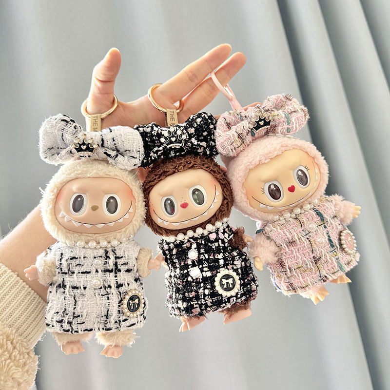 17cm Labubu Clothes Labubu Doll Cute Lady Chanel Skirt Baby Clothes ...