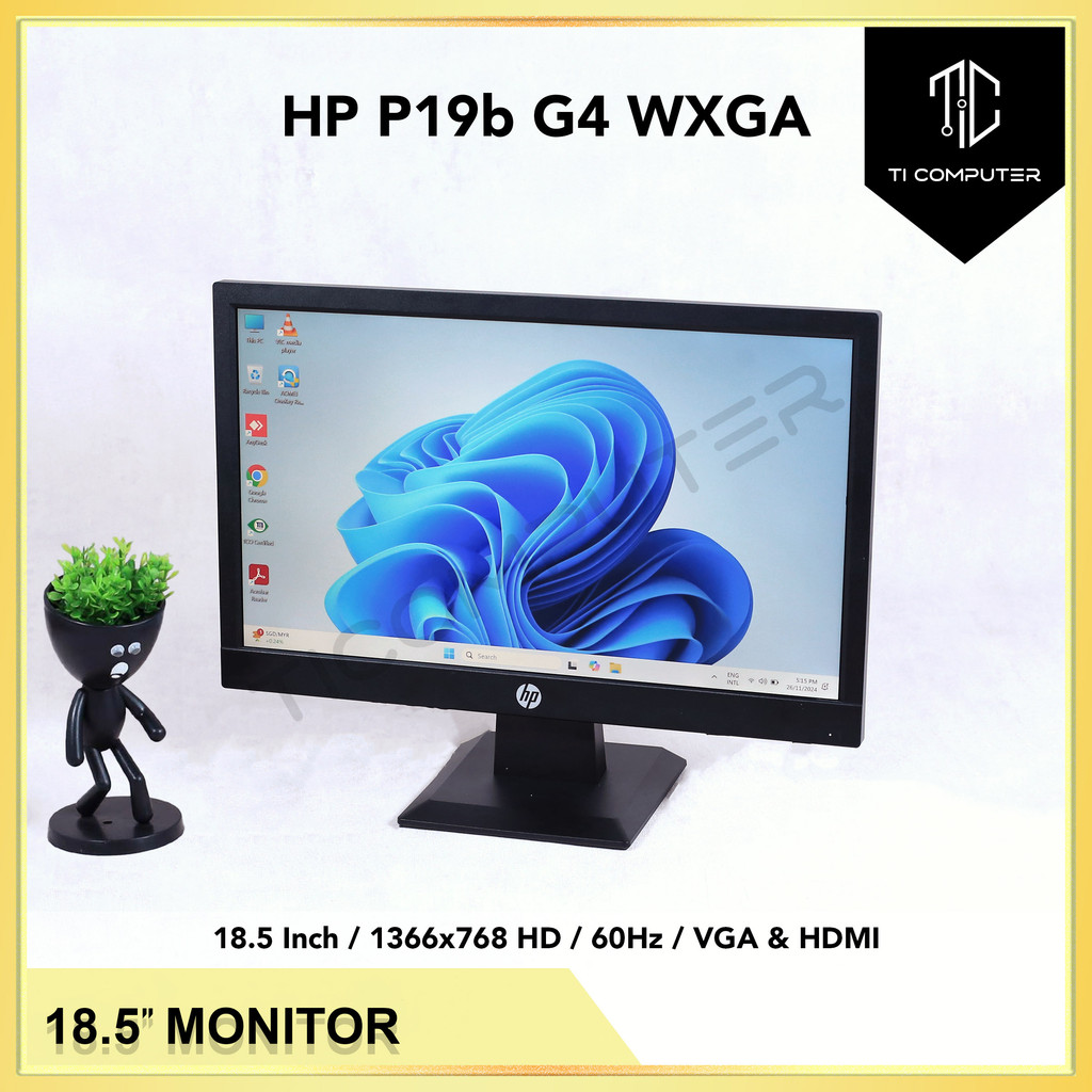 HP P19b G4 WXGA 18.5 inch Widescreen TN Panel Display with Anti-Glare ...