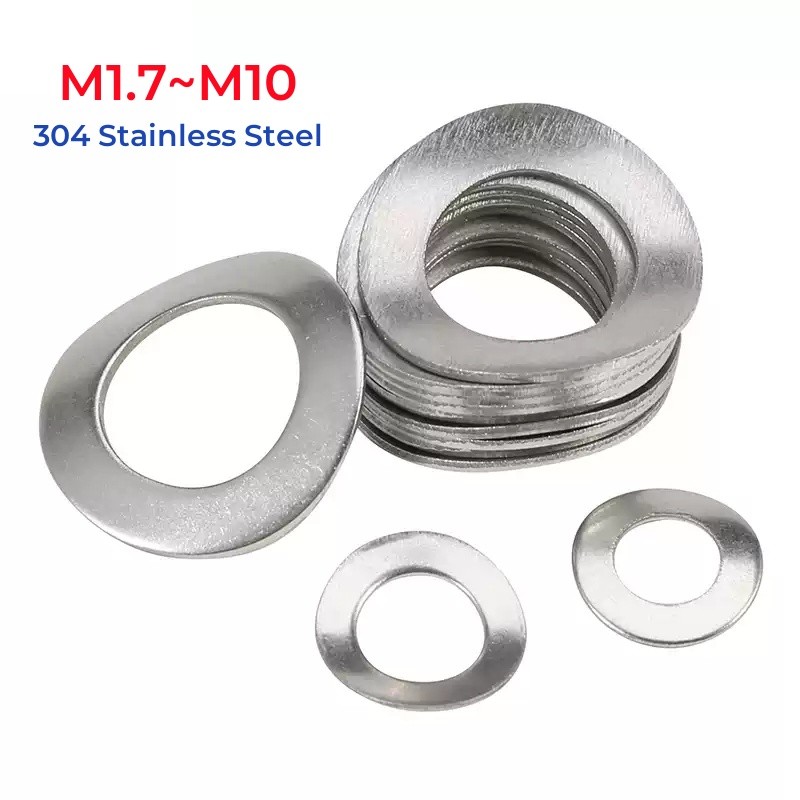 304 Stainless Steel Curved Washers M1.7 M2 M2.5 M3 M4 M5 M6 M8 M10 Wave Spring Washer | Shopee ...