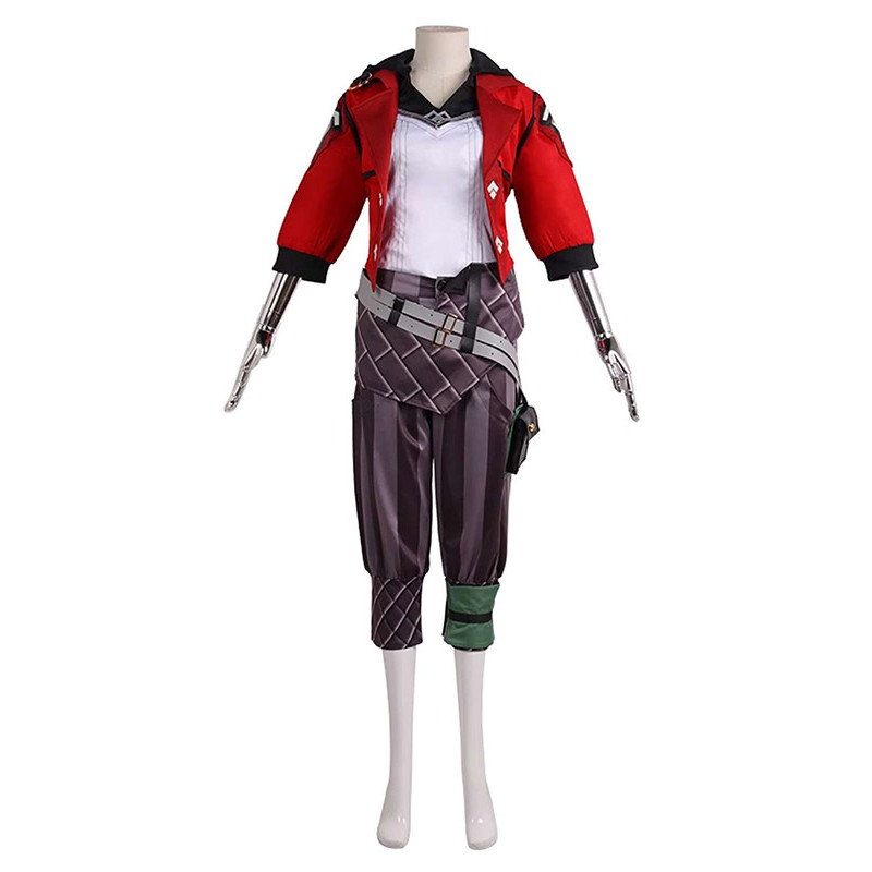 Arcane: League of Legends Vi Red Jacket Fullset Outfits Halloween ...