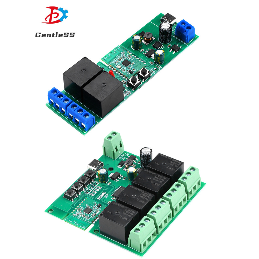 DC/AC7-32V Type-C 5V 2/3/4 Way Ewelink APP Bluetooth WIFI Relay Switch ...