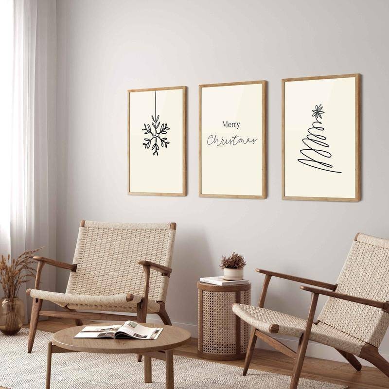 Christmas Prints Christmas Wall Art Christmas Poster Noel Prints Set ...
