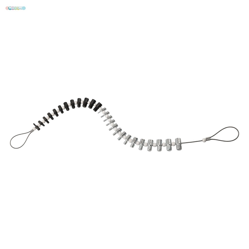 [mulstore] 26pcs Inch And Metric Set Nutandbolt Thread Detection Nut Bolt Thread Detection Tool