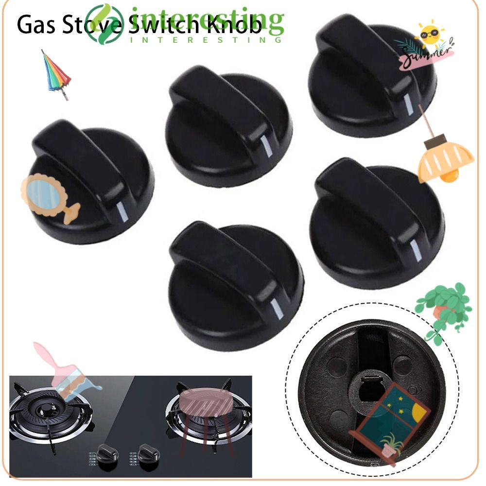 INTERESTING 1/2/5Pcs Hob Knobs, Plastic Handle Range Oven Gas Stove ...