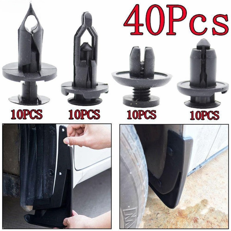 40Pcs Car Body Bumper Fender Mud Flaps Push Pin Rivet Retainer Trim ...