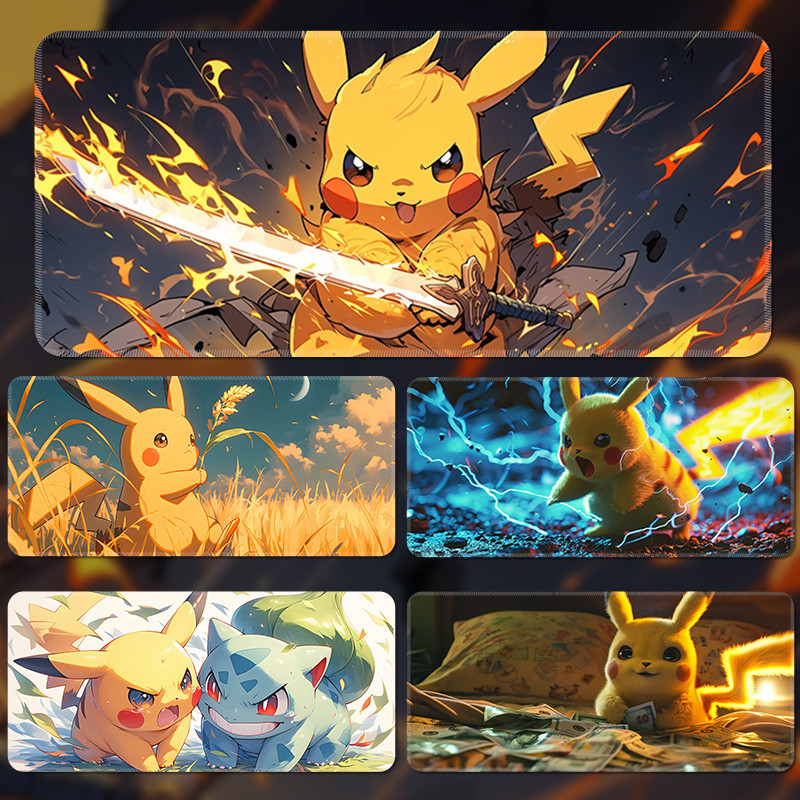 Pikachu Mouse Pad Large Pokemon Cartoon Office Desk Pads Cute Anime ...
