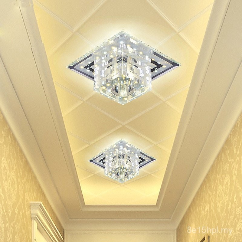 Lampu pemancar lorong kristal persegi yang dipimpin, lampu koridor ...