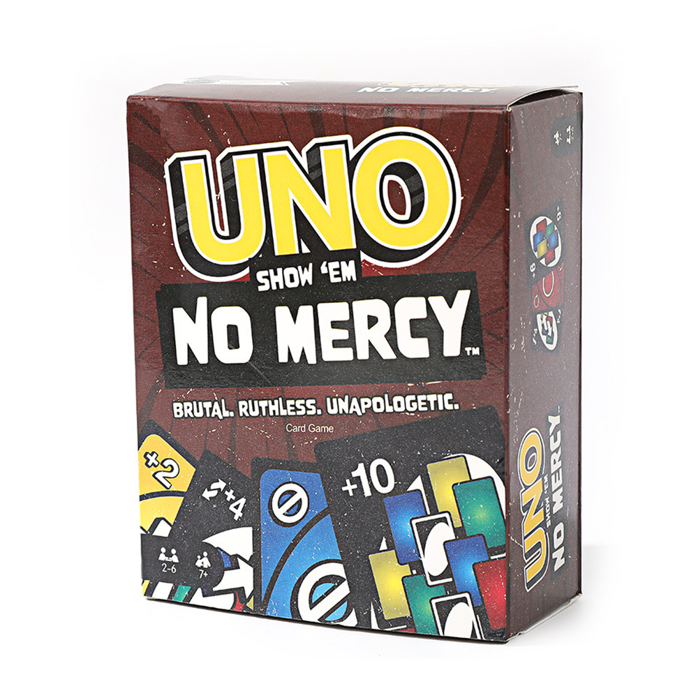 Uno Card Game Show'em No Mercy Mattel Game Board Game Family Party ...