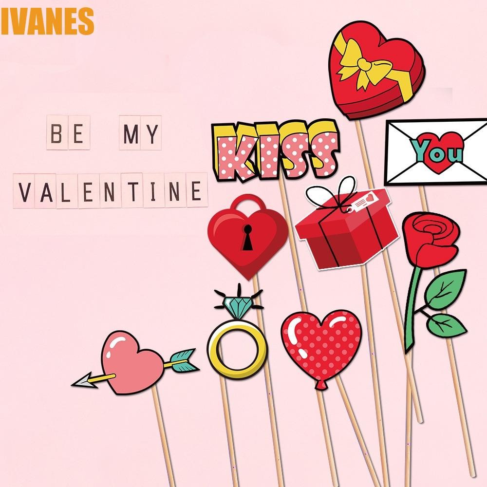 IVANES 24Pcs/Set Bridal Shower Props, Handheld Romantic Valentine’s Day ...