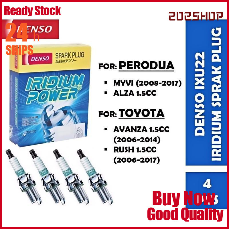 【100% ORIGINAL】DENSO Iridium Power IXU22 Spark Plug For Perodua Myvi ...