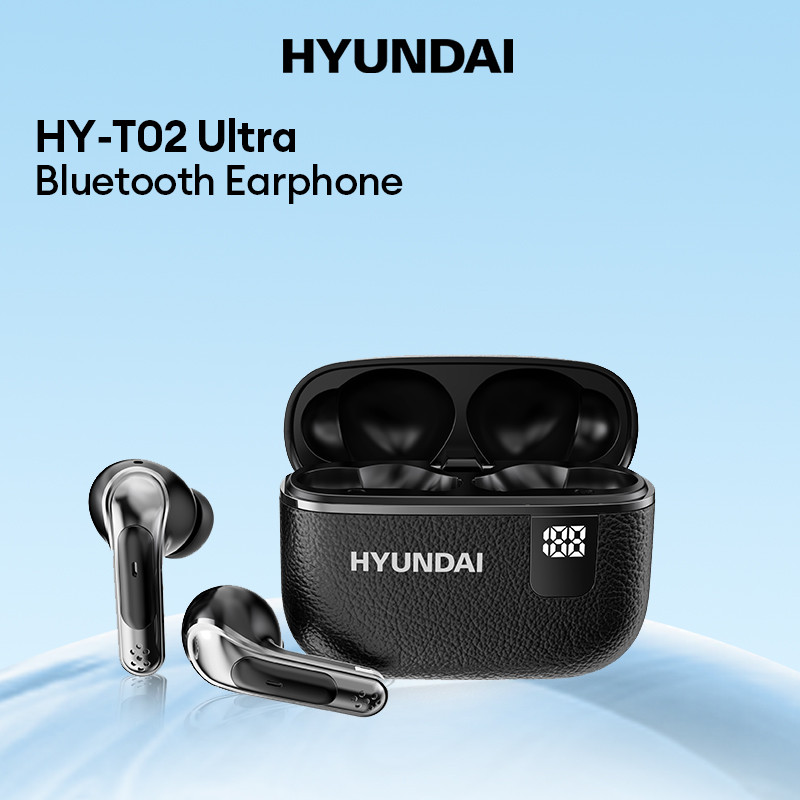 Hyundai HY-T02 Ultra Bluetooth Earphones HIFI Stereo Smart Touch Dual ...