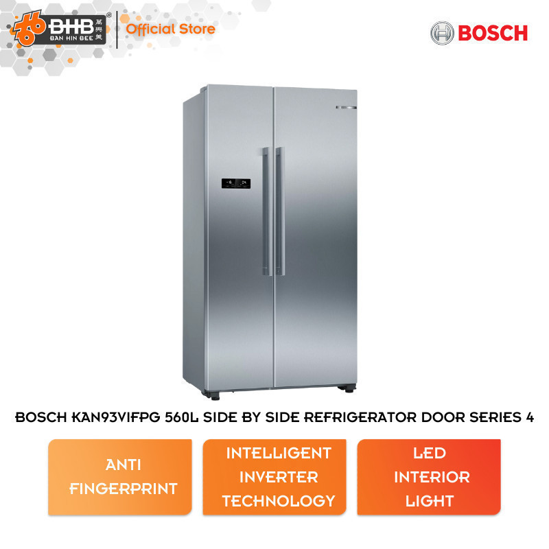 Bosch 560L Side by Side Refrigerator KAN93VIFPG Stainless Steel Series ...