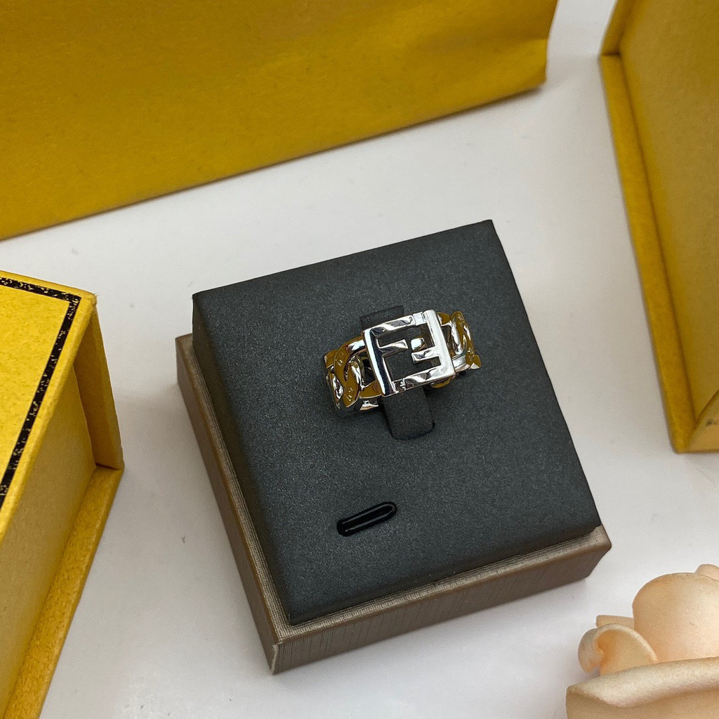 French Entry Lux Felissimo New Letter Silver Ring Xiaohongshu Hot ...